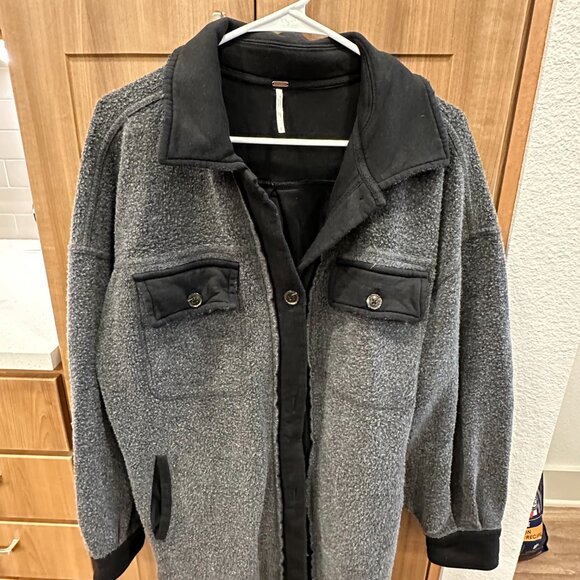 Free People | Jackets & Coats | Free People Ruby Jacket Washed Black ...